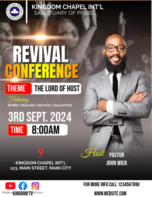 Revival conference flyer Template | PosterMyWall
