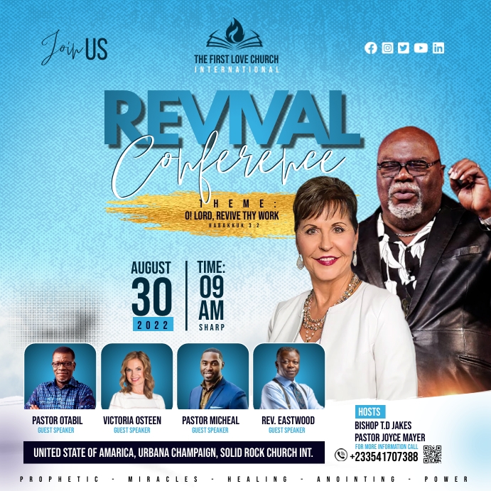 Revival Conference Flyer Template | PosterMyWall