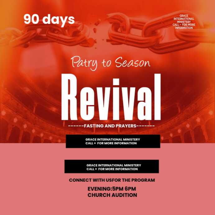 Revival Flyer template | PosterMyWall