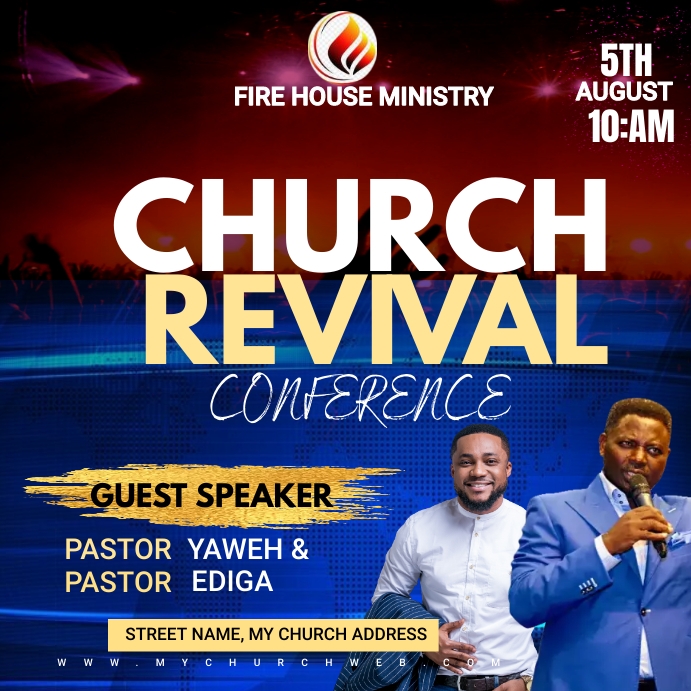 Copy of REVIVAL NIGHT CHURCH TEMPLATE | PosterMyWall