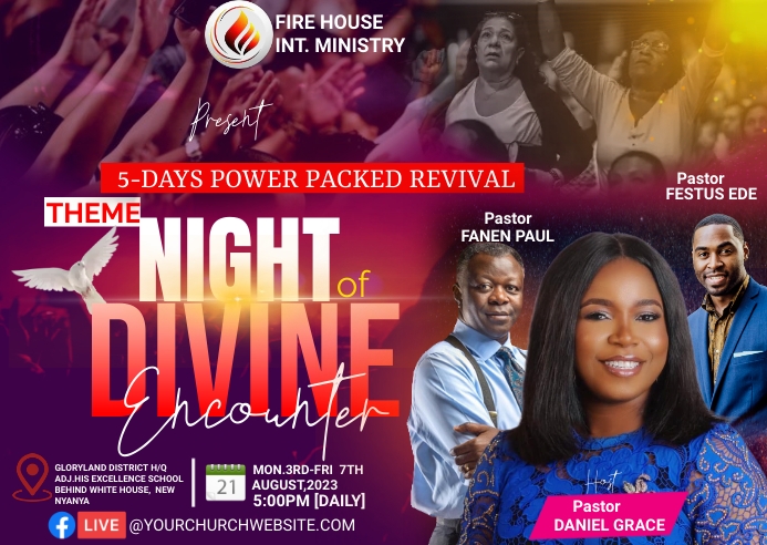 Copy of REVIVAL NIGHT CHURCH TEMPLATE | PosterMyWall