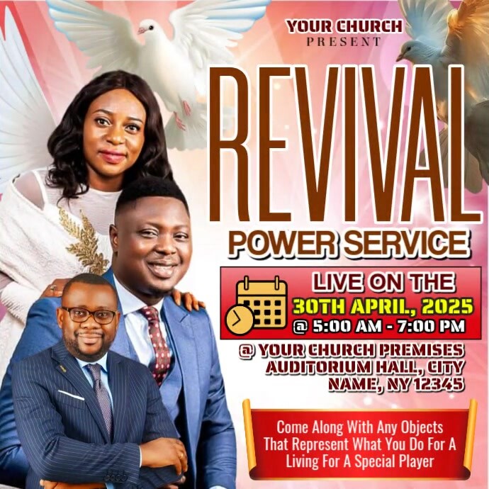 Revival Power Service Template | PosterMyWall