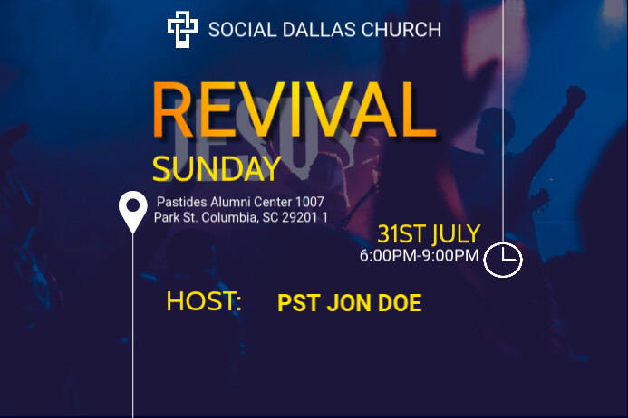 REVIVAL SERVICE (3) Template | PosterMyWall