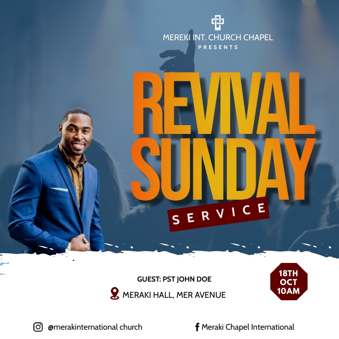 revival service Template | PosterMyWall