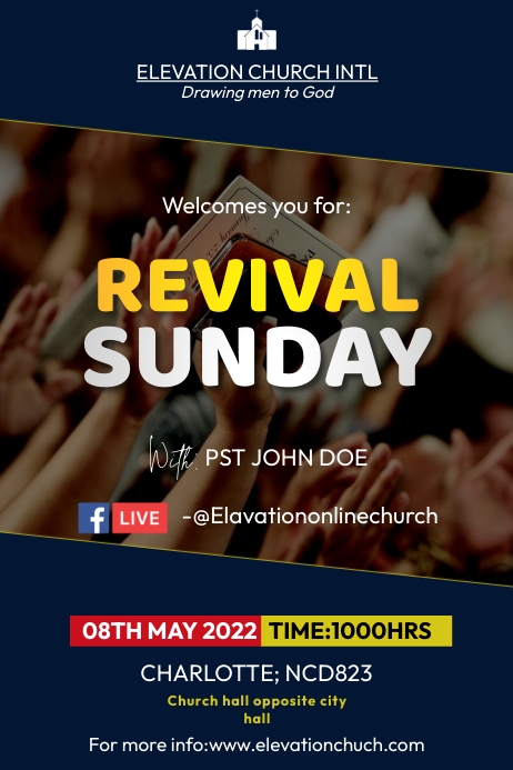 Revival service Template | PosterMyWall