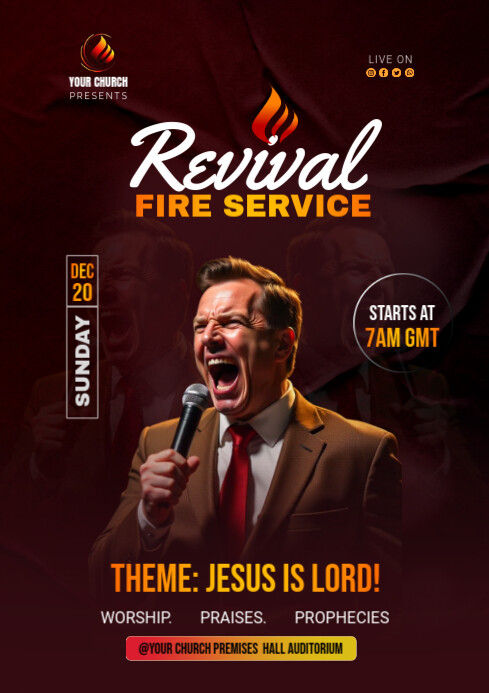 Copy of Revival service | PosterMyWall