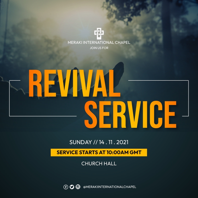 revival service Template | PosterMyWall