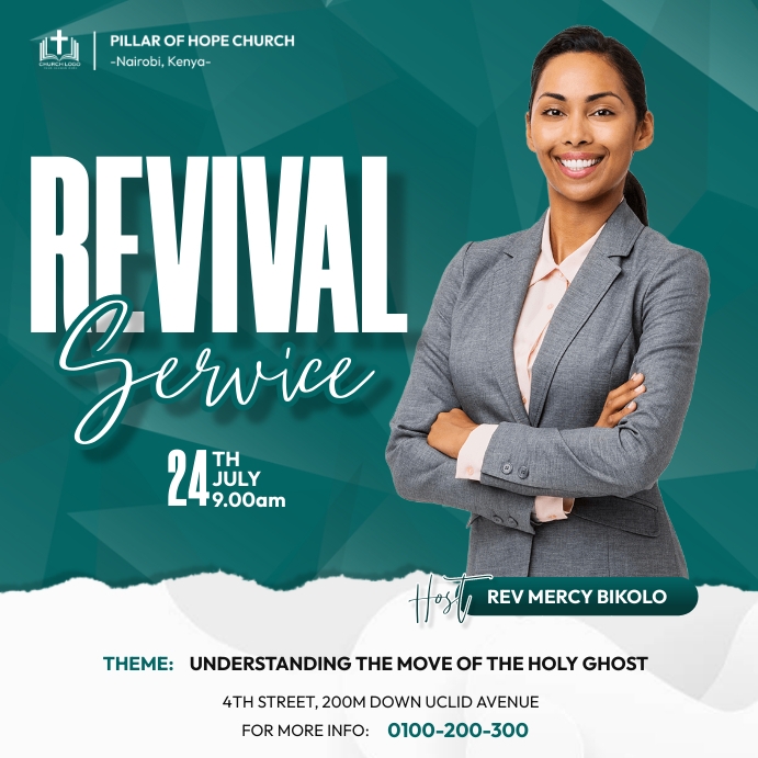 Revival service Template | PosterMyWall