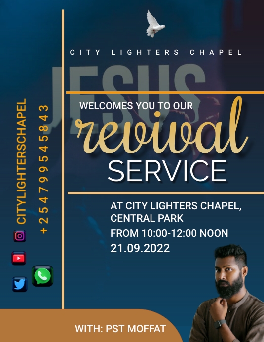 revival service Template | PosterMyWall