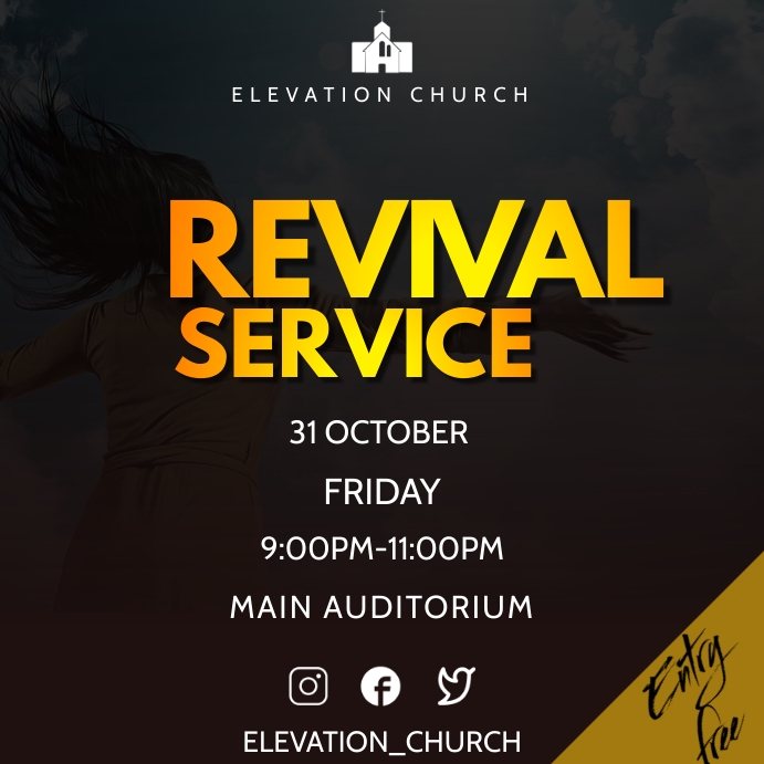 revival service Template | PosterMyWall