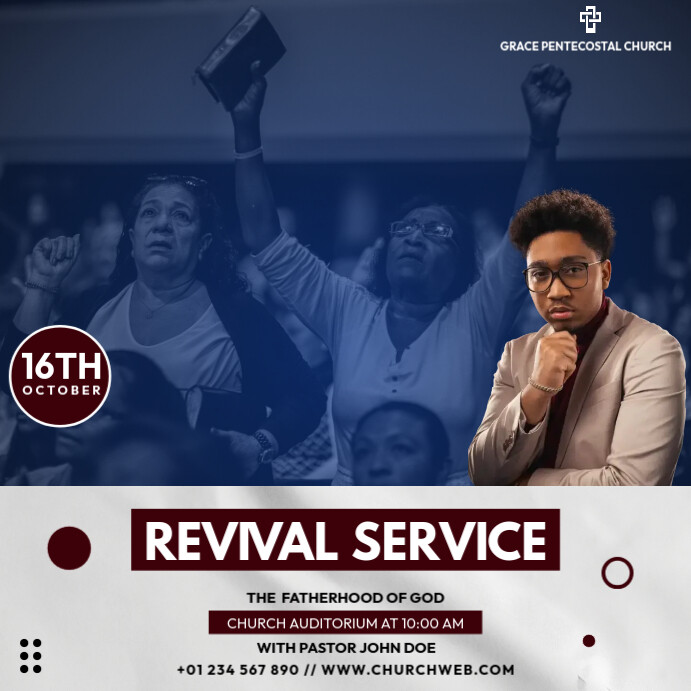 revival service Template | PosterMyWall