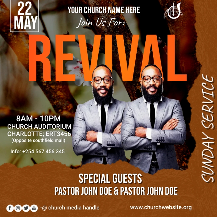 revival service Template | PosterMyWall