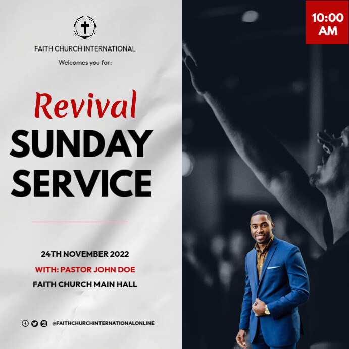 revival service Template | PosterMyWall