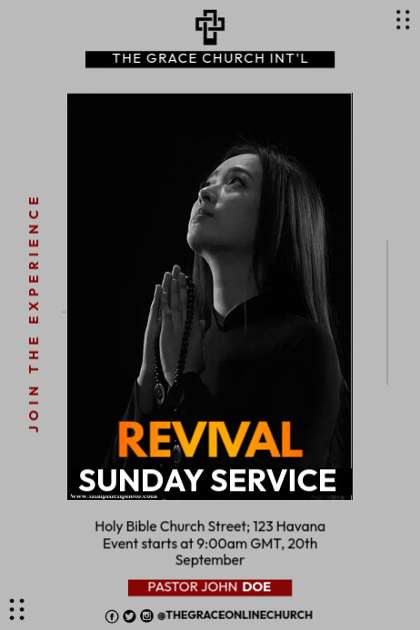 revival service Template | PosterMyWall