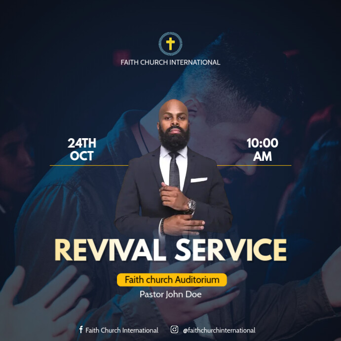 revival service Template | PosterMyWall