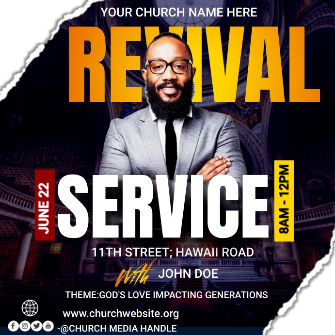 Copy of revival service | PosterMyWall