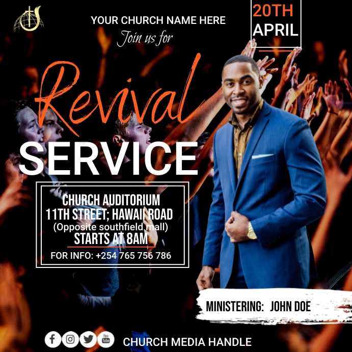 Revival service Template | PosterMyWall