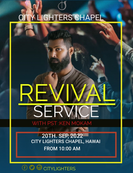 revival service Template | PosterMyWall