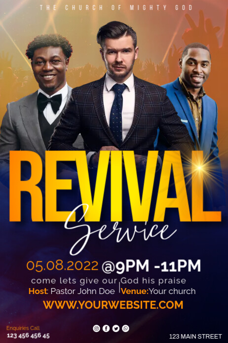 Revival Service Template | PosterMyWall