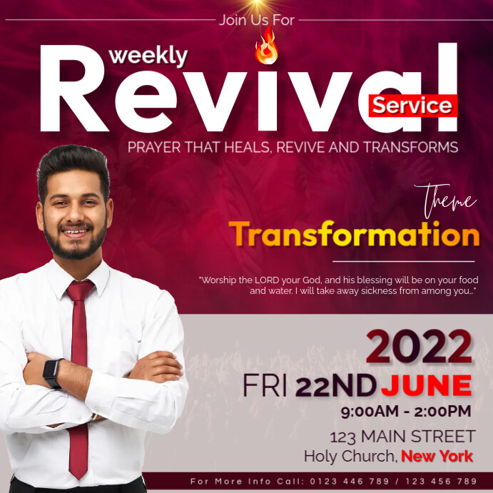 Revival Service Template | PosterMyWall