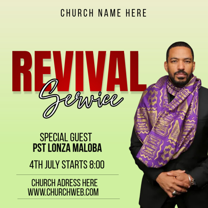 Revival service Template | PosterMyWall