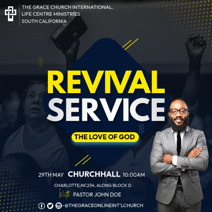 revival service Template | PosterMyWall