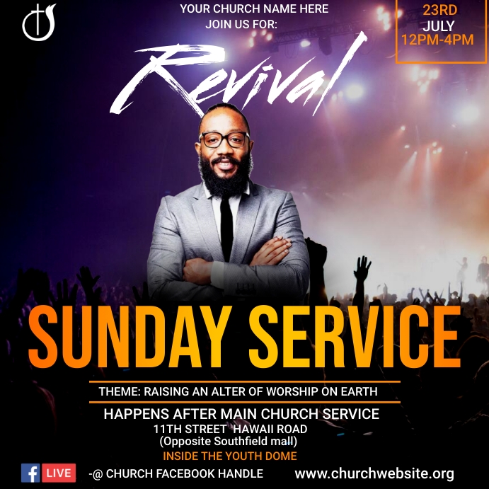 revival service Template | PosterMyWall