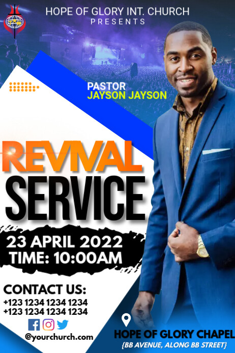 Revival Service Template | PosterMyWall