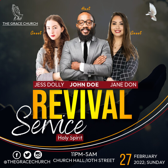 Revival service Template | PosterMyWall