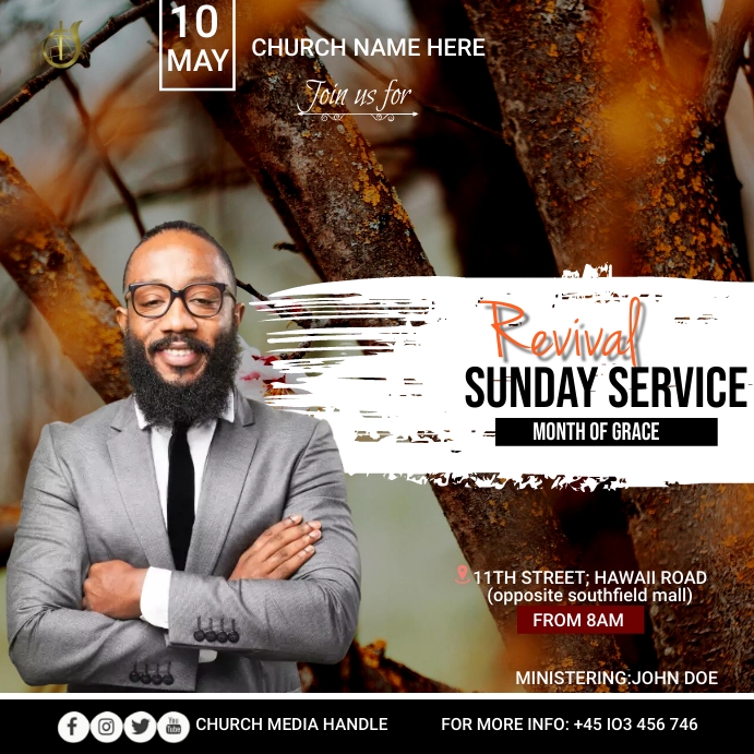 revival service Template | PosterMyWall