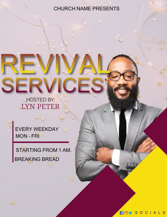 Plantilla de Revival service flyer | PosterMyWall