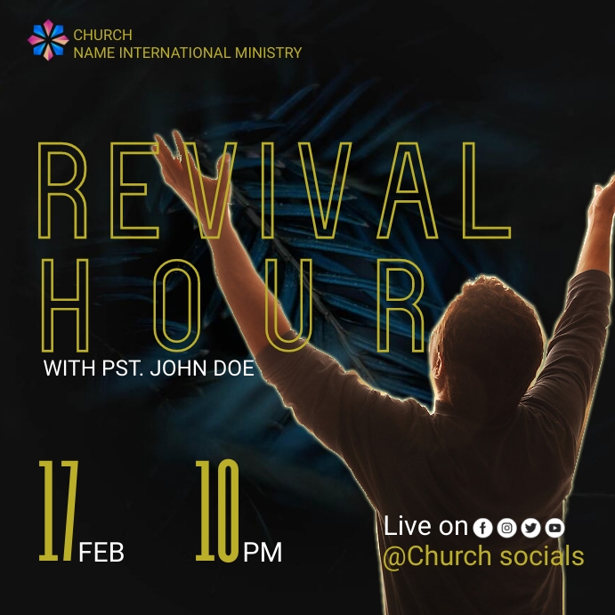 revival service flyer Template | PosterMyWall