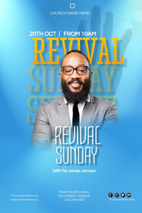 revival service flyer Template | PosterMyWall