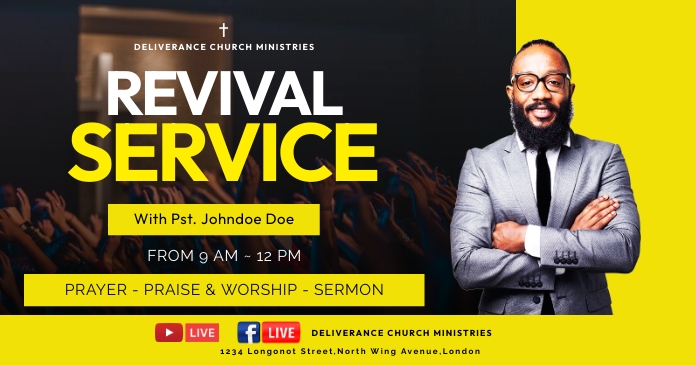 REVIVAL SERVICE FLYER Template | PosterMyWall