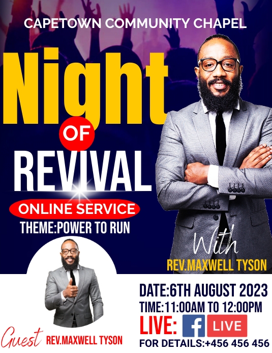 revival service flyer template | PosterMyWall