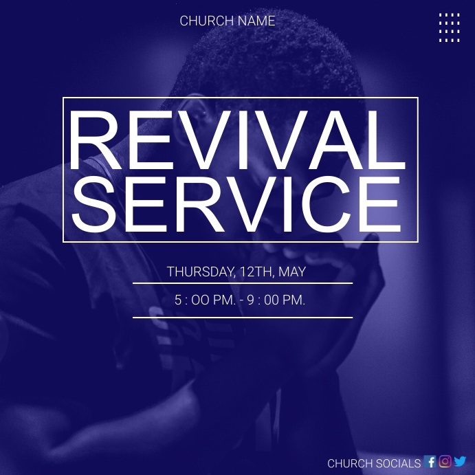 Plantilla de Póster de Servicio de Avivamiento de | PosterMyWall