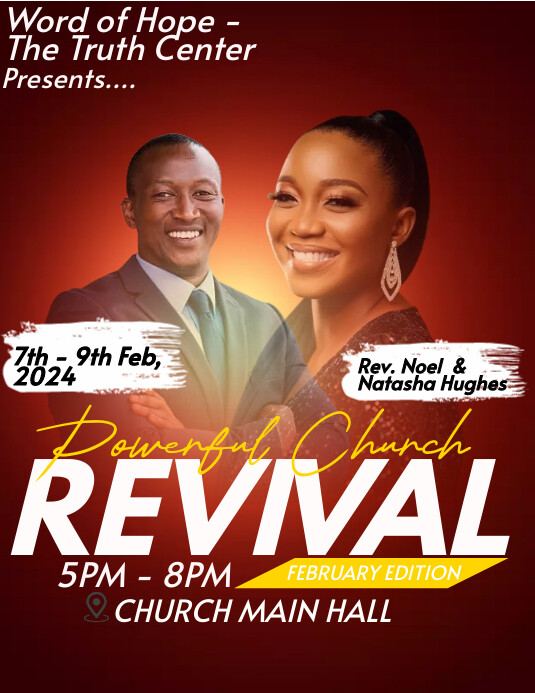 revival service poster Template | PosterMyWall