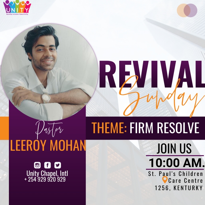 Revival service poster Template | PosterMyWall