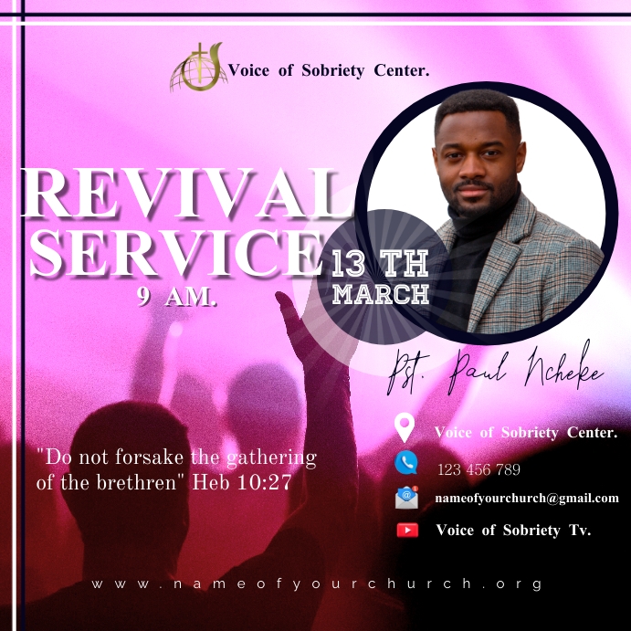 Revival Service poster Template | PosterMyWall