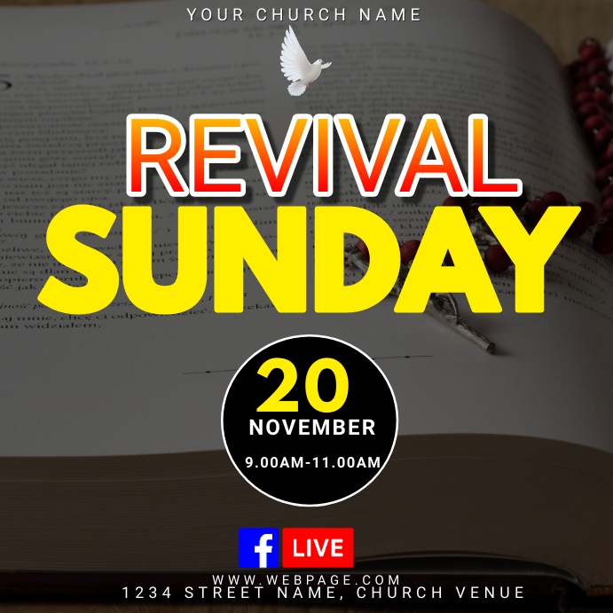 REVIVAL SUNDAY Template | PosterMyWall