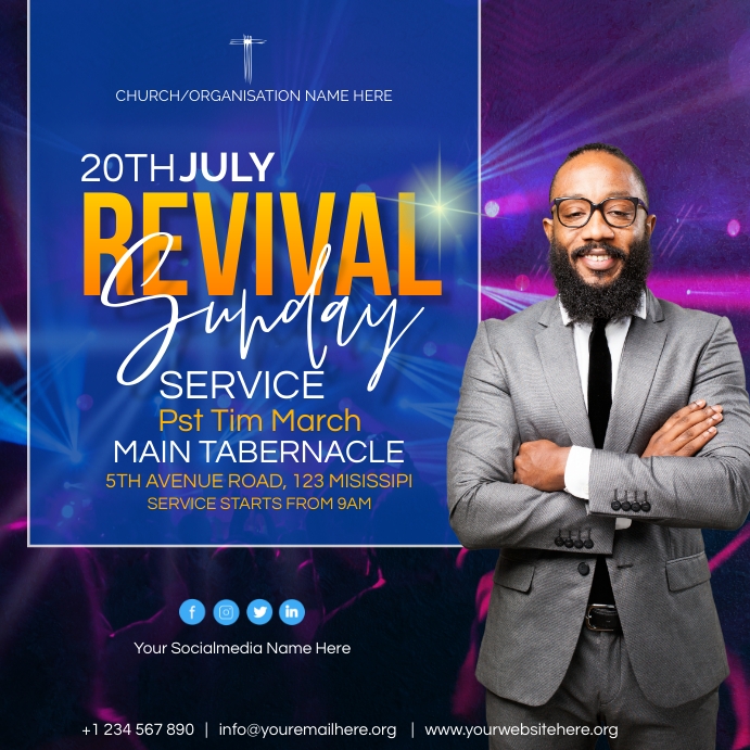 revival sunday Template | PosterMyWall