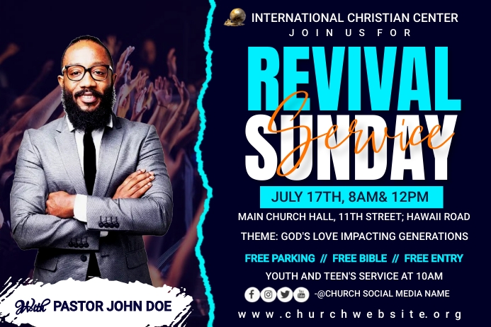 revival sunday Template | PosterMyWall