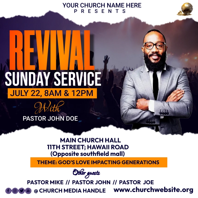 revival sunday Template | PosterMyWall