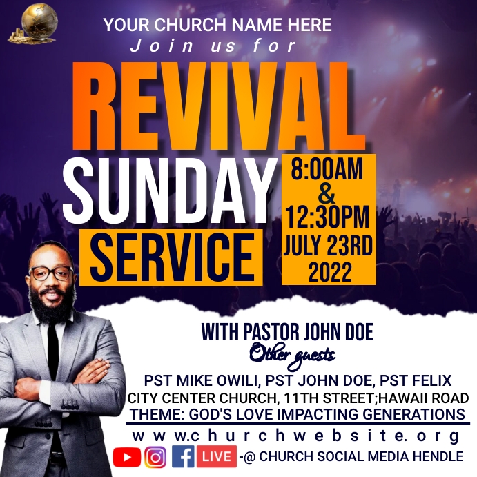 Copy of revival sunday | PosterMyWall