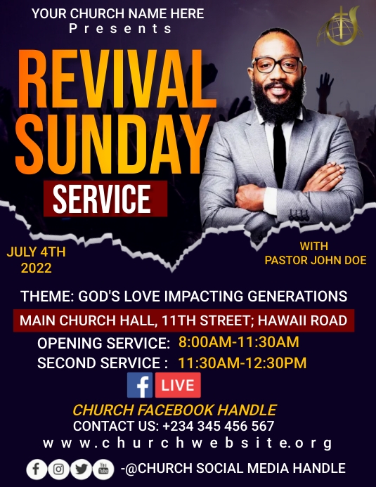 revival sunday Template | PosterMyWall