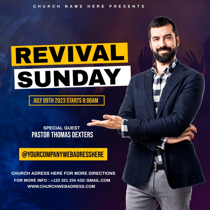 revival sunday Template | PosterMyWall