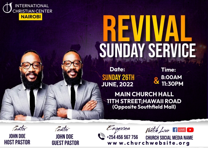 revival sunday Template | PosterMyWall