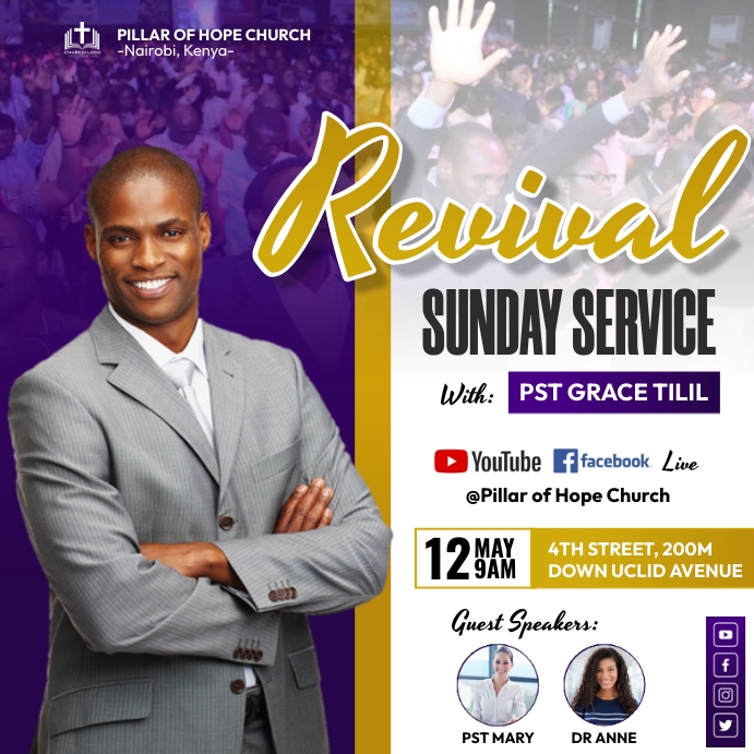 Revival sunday Template | PosterMyWall