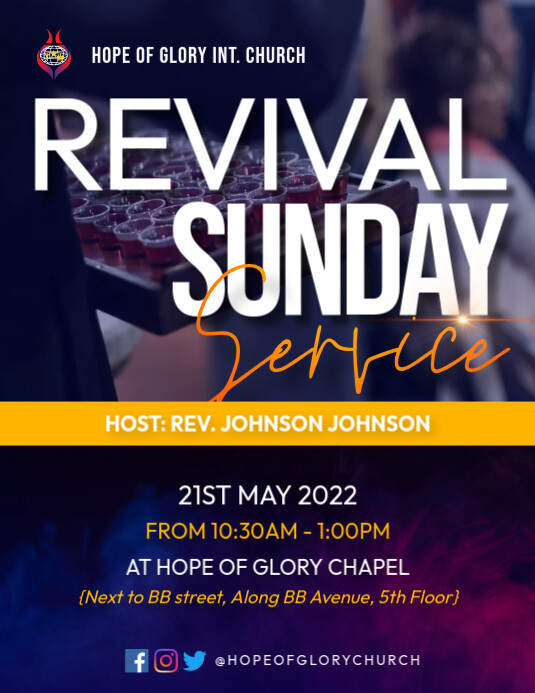 Copy of Revival Sunday | PosterMyWall