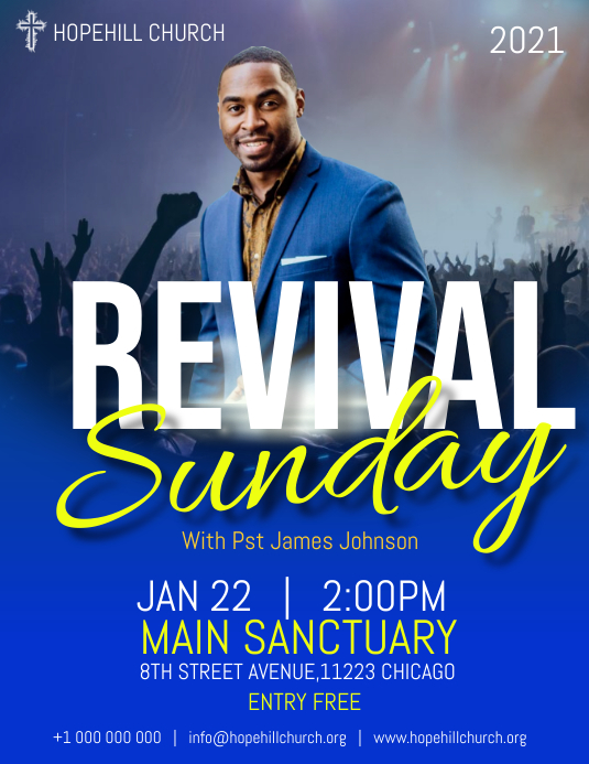 revival sunday flyer Template | PosterMyWall